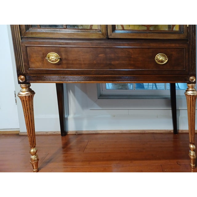 Berkey & Gay Antique Walnut Display China Cabinet, 1920s | Chairish