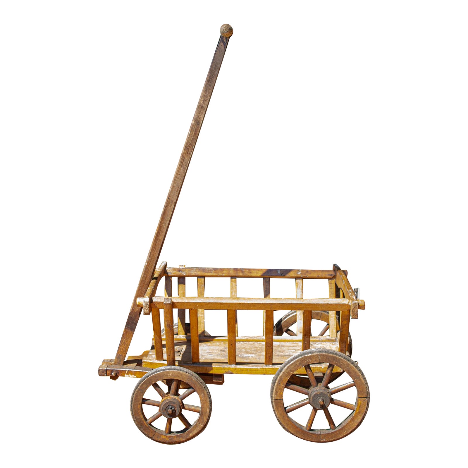 1960s Farm Cart Tan & Brown | Chairish