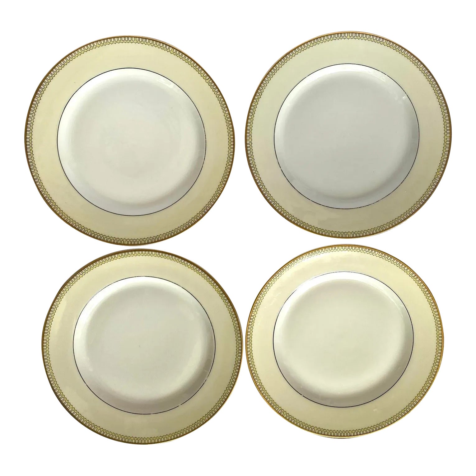 Vintage Heinrich H & C Selb Bavaria White Half Circles on Yellow, Black ...