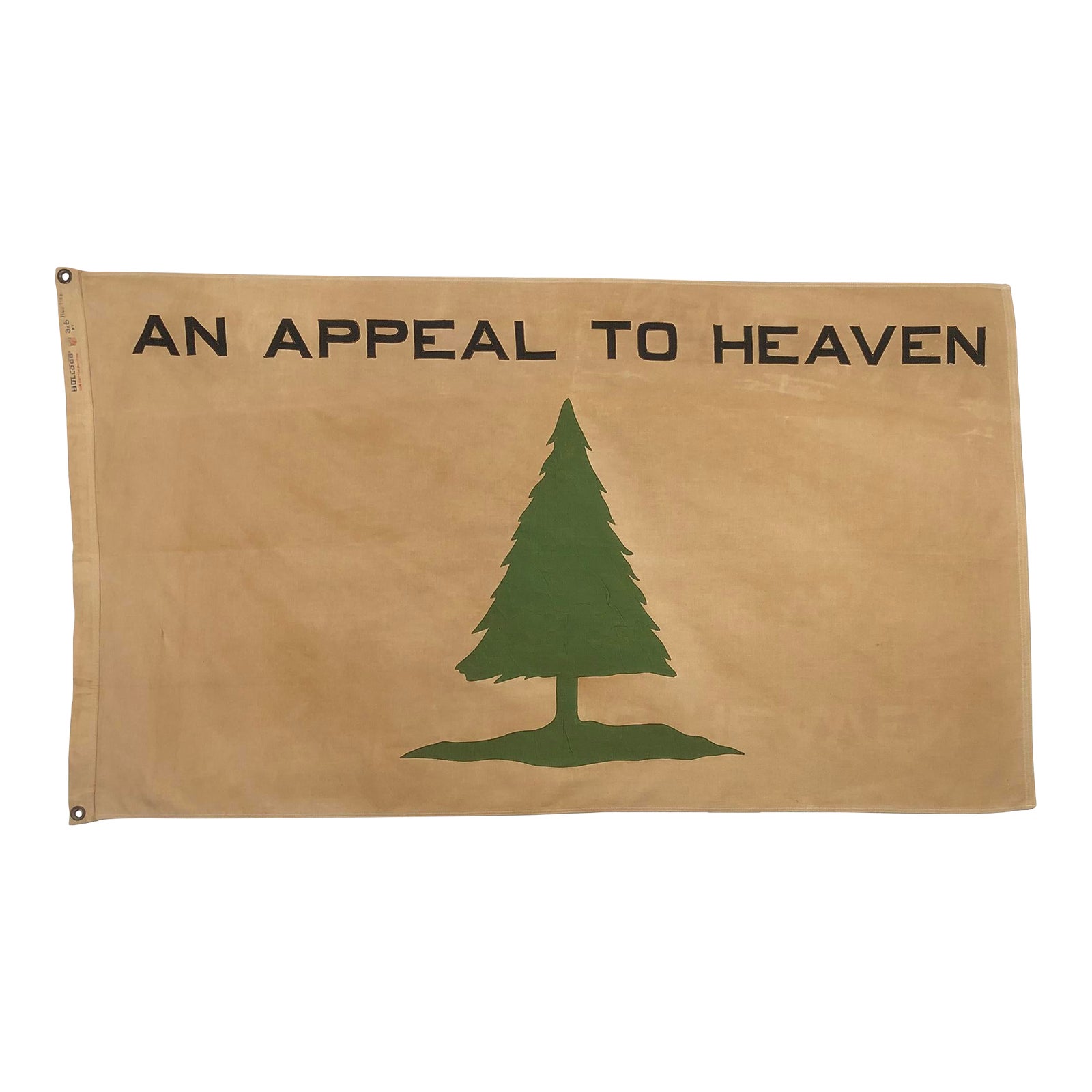 Vintage Cotton Pine Tree Flag, Appeal to Heaven | Chairish