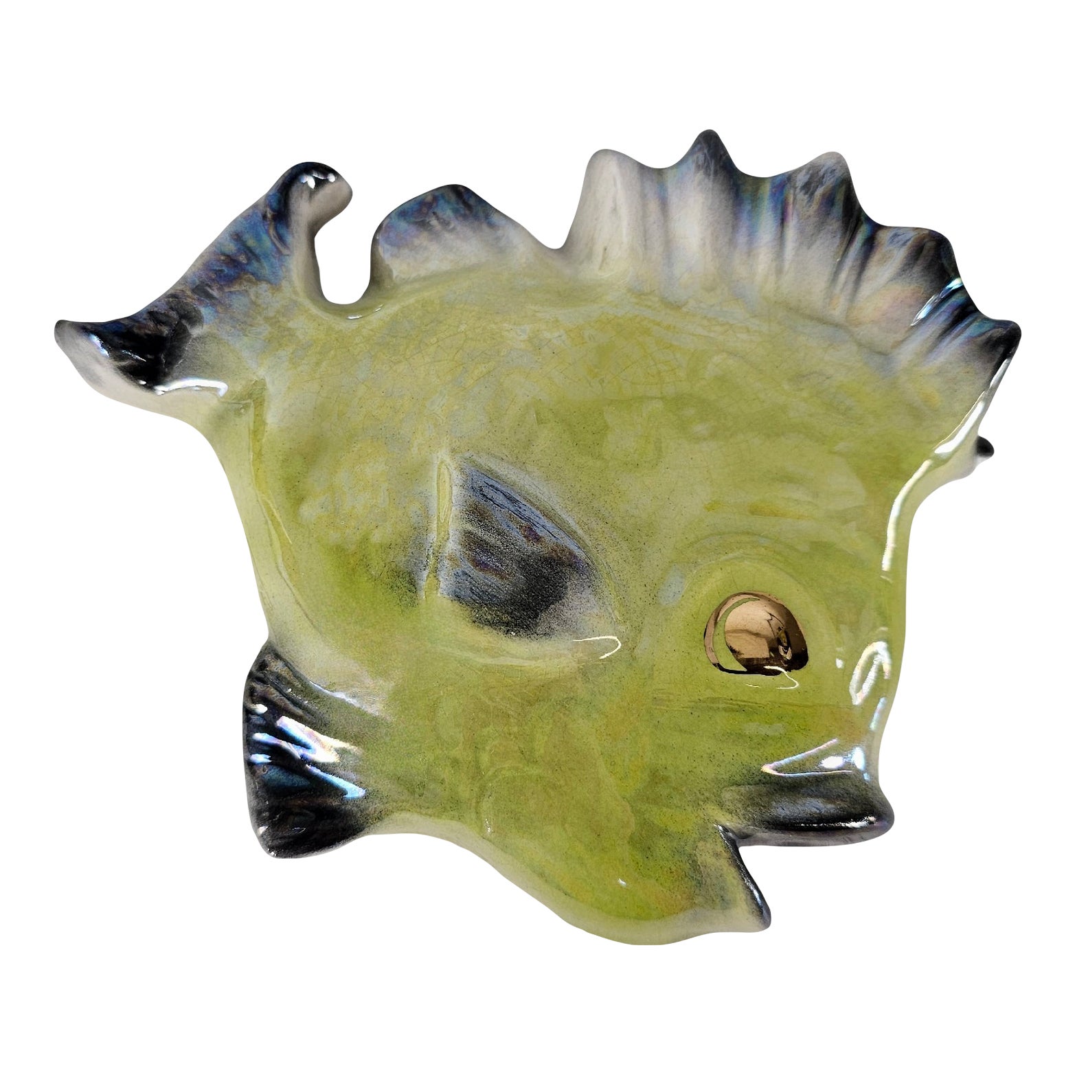 Ceramicraft Tropic Treasures Fish Wall Pocket | Chairish