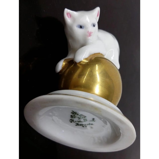 Rare Rosenthal Cat on 24k Gold Ball Barvarian | Chairish