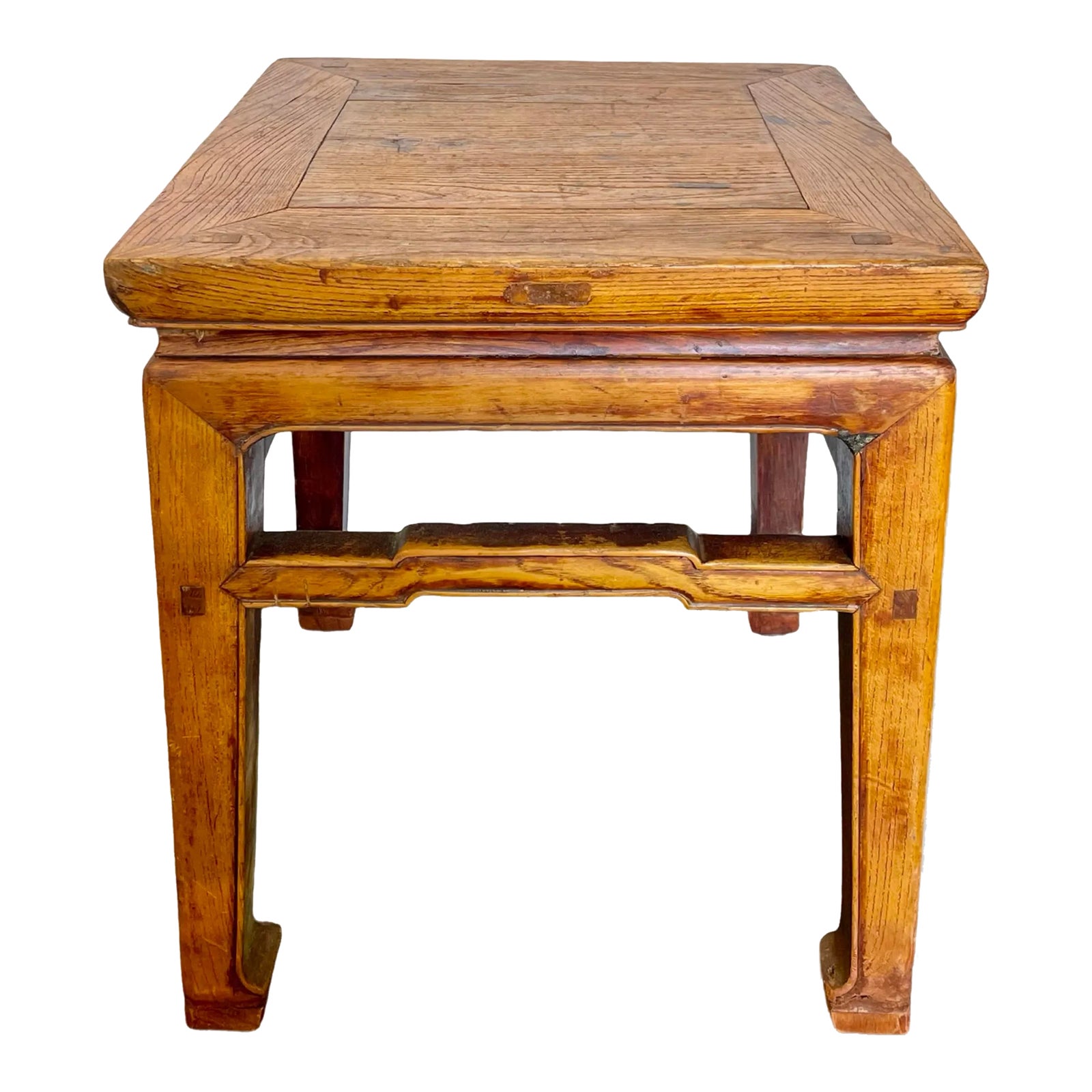 Antique 19th Century Chinese Wood Side Table Scholar's Stool | Chairish