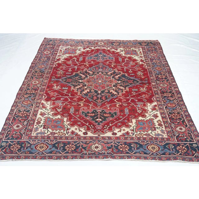 Vintage Heriz Serapi Rug 5'0'' x 6'10'' | Chairish