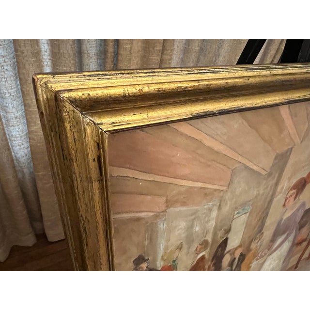 Early 19th Century Early American Social Realism Oil on Canvas Painting ...