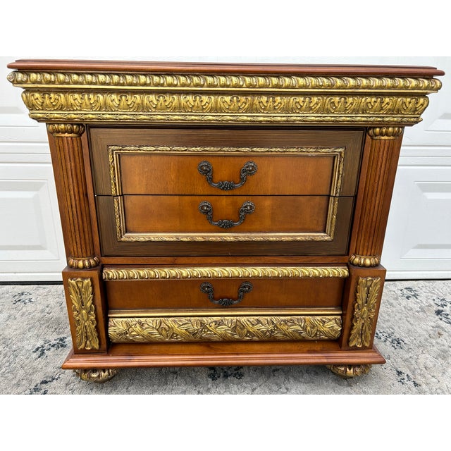 1990s Pulaski Bellissimo Italian Provincial Ornate Nightstand/Chest/End ...