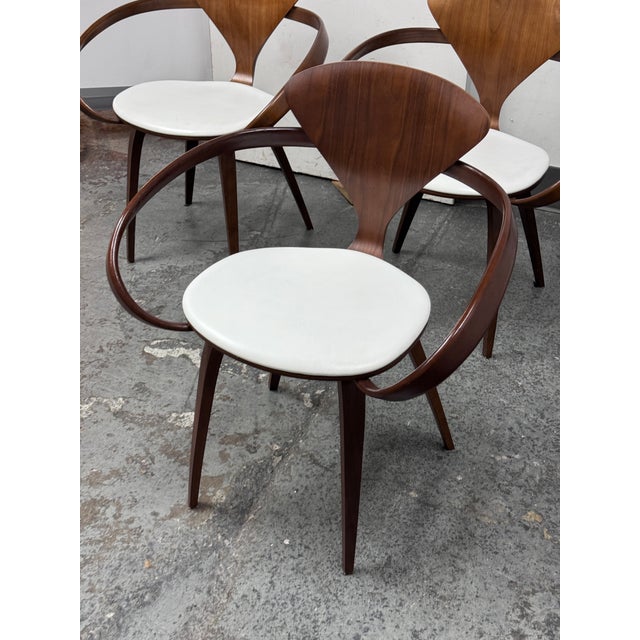 Cherner Chair Company Walnut Arm Chairs, Set of Four. | Chairish