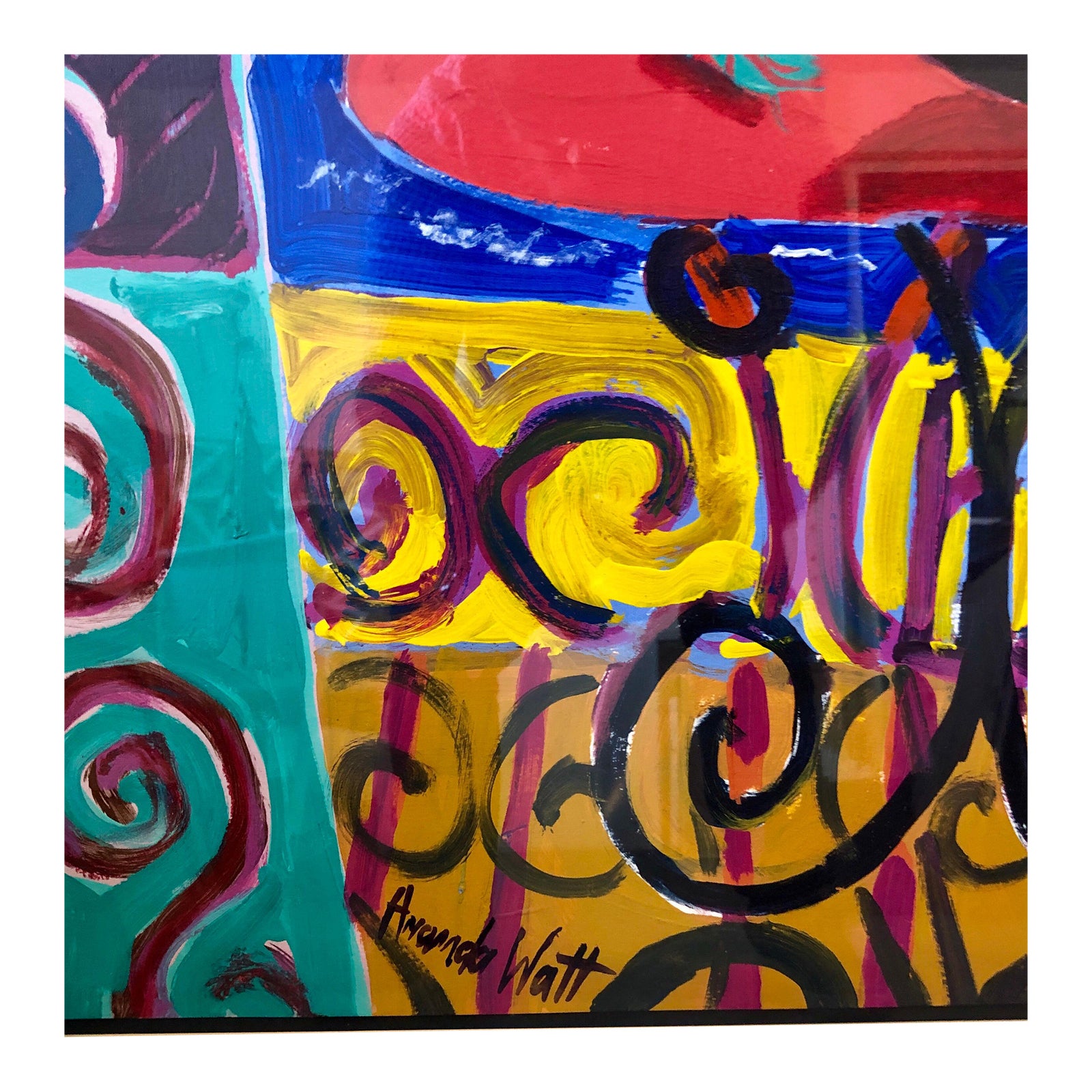 Amanda Watt, Pop Art Painting Bright Vibrant Colors Artist Painted ...