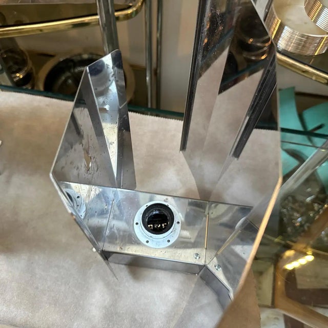 A Pair of 1980s Modern Steel Italian Ambient Light Wall Sconces | Chairish