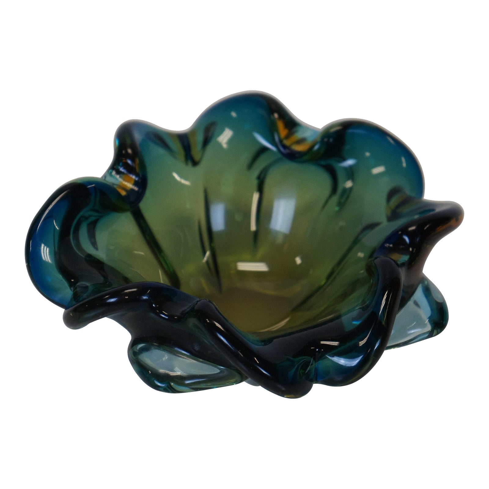 Mid 20th Century Barovier Toso Italian Murano Style Art Glass Flower ...