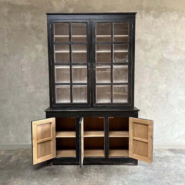 Reclaimed wood china cabinet store
