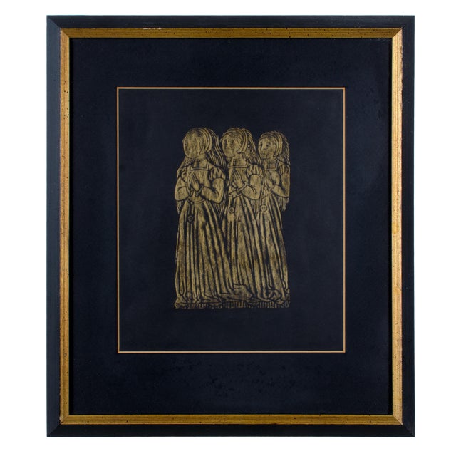 Children of Sir Ralph & Lady Elizabeth Verney Brass Rubbing | Chairish