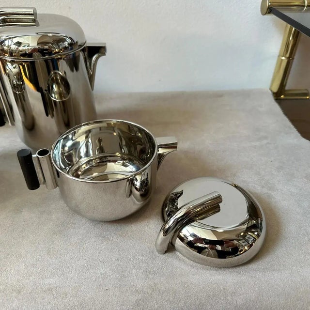 1960s Silver Plated Tea and Coffee Set Designed by G. Coarezza for Mam ...