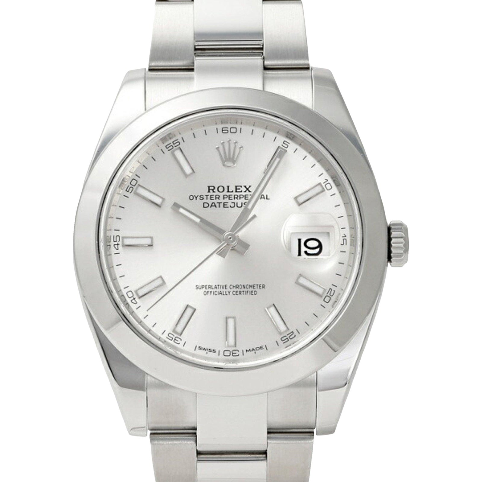 Rolex Datejust 41 126300 Silver Dial Watch Men's | Chairish