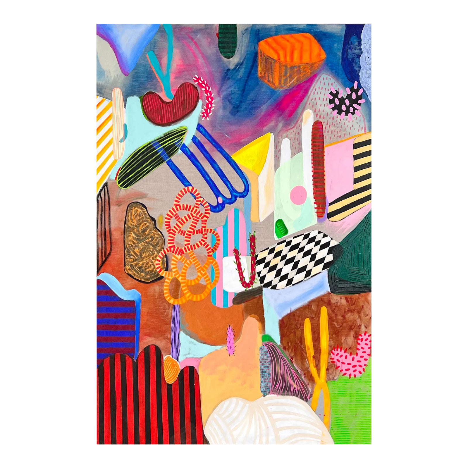 Contemporary Abstract Mixed Media - Acrylic, Oil Pastels, Gouache on ...
