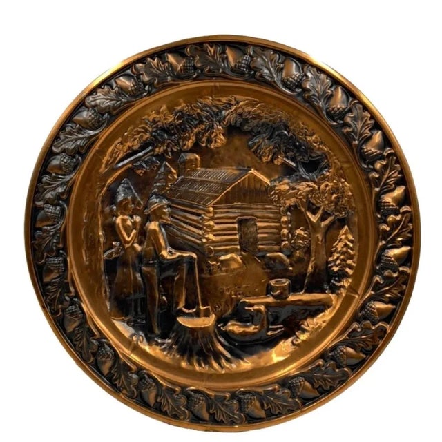 1960s CopperCraft Guild Copper Plate Tray Wall Hanging | Chairish