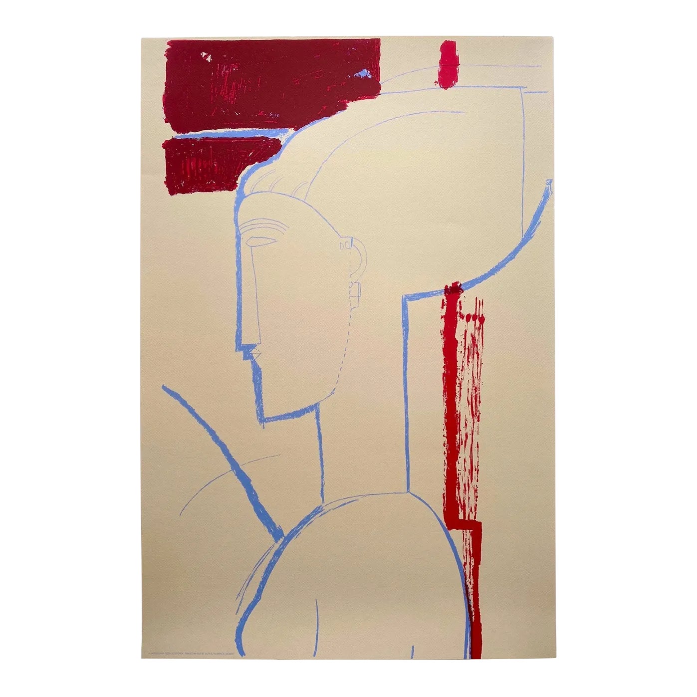 Amadeo Modigliani Vintage 1990's Italian Large Fine Art Silkscreen ...