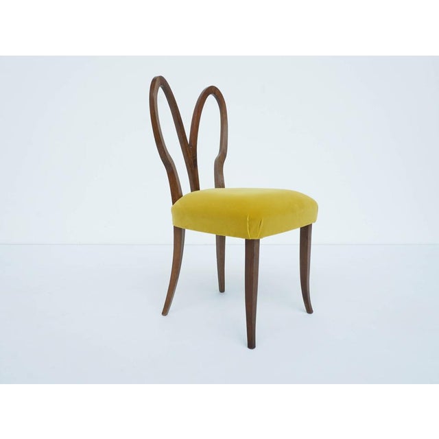 Art Deco Rabbit Chairs in New Yellow Velvet, Italy, 1940s, Set of 2 ...