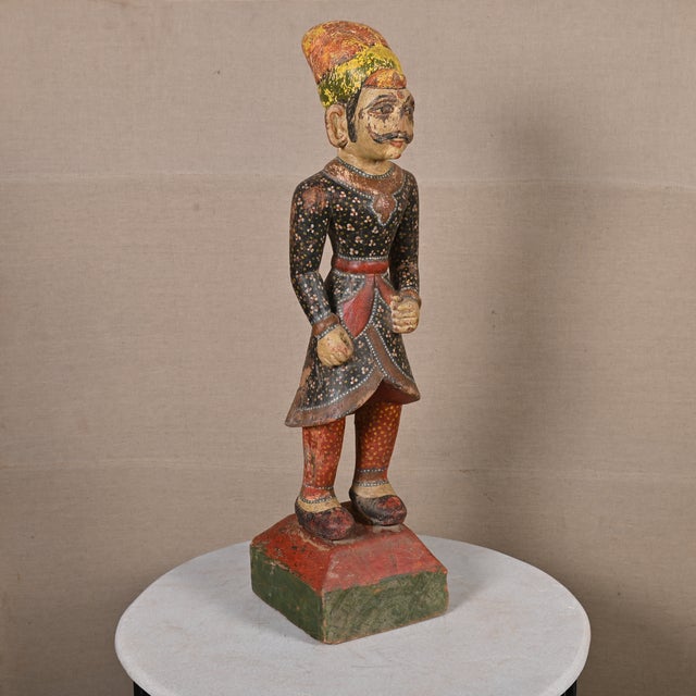 Vintage Wooden Carved Watchmen Royal Guard Darbaan Chowkidars Indian ...