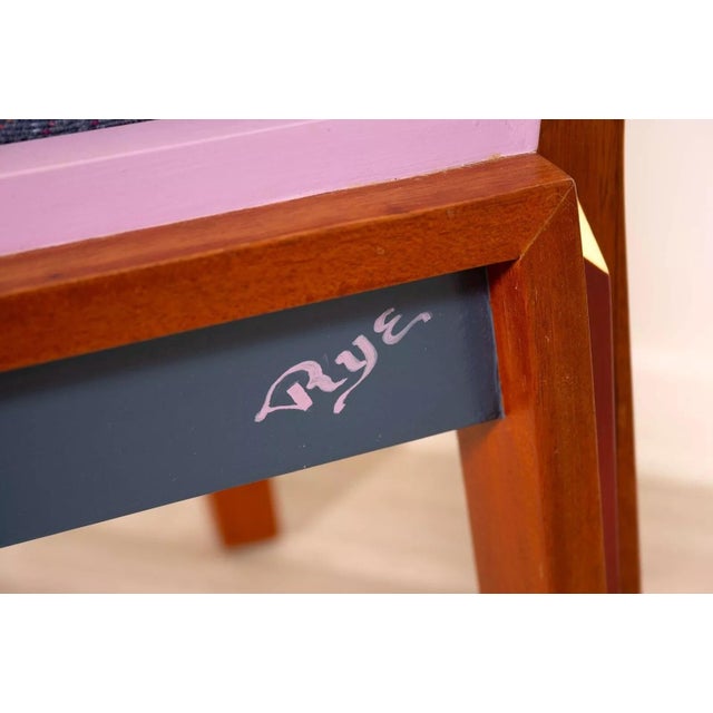 Ralph Rye Variations Armchair Signed Postmodern Hand Painted Wood 22k ...