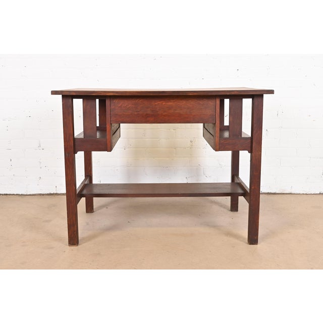 Antique Stickley Brothers Mission Oak Arts & Crafts Desk or Library ...