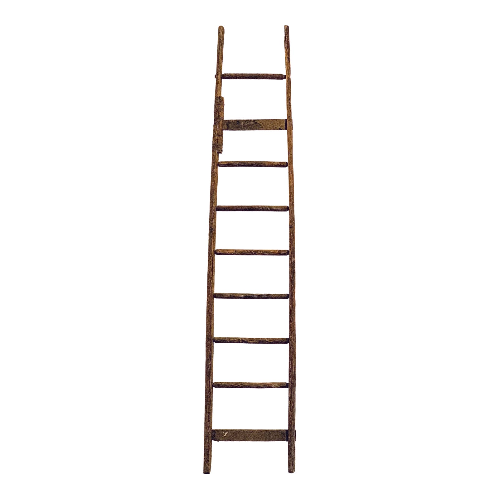 Primitive Vintage Rustic Wooden Industrial Workman’s or Attic Ladder ...