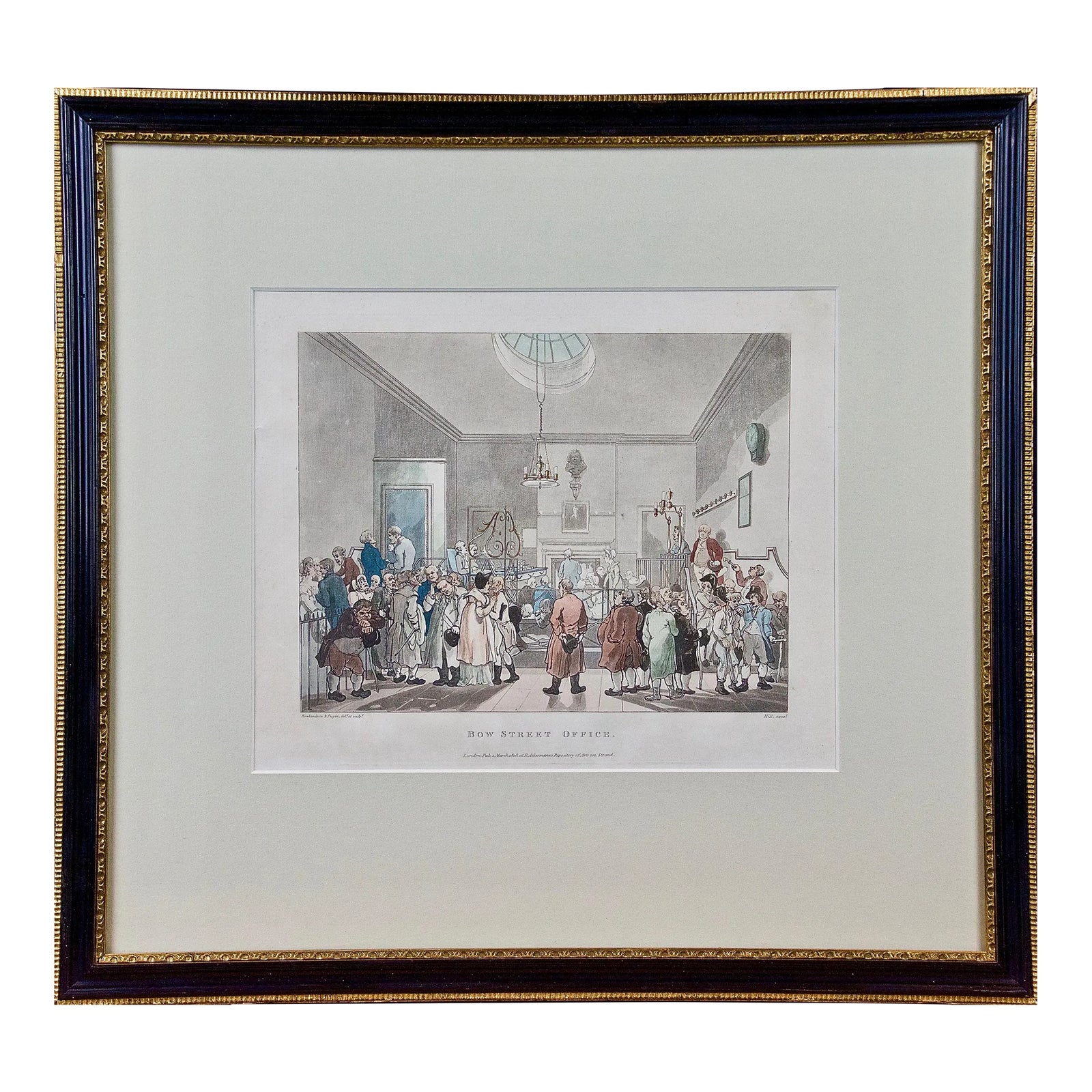 Bow Street Office: An Original 19th C. Hand-Colored Engraving by Thomas ...