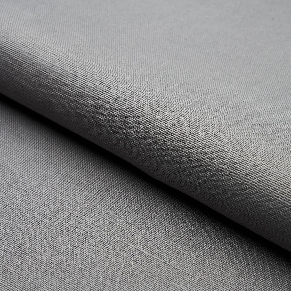 Schumacher Piet Performance Linen Fabric in Grey | Chairish