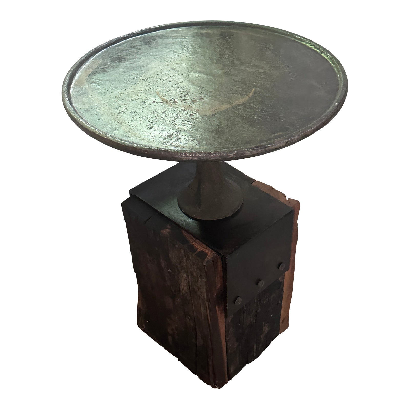 Barry Dixon for Arteriors Anvil Table | Chairish