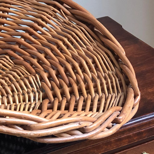 Large Mid-20th Century French Style Flower Gathering Basket | Chairish
