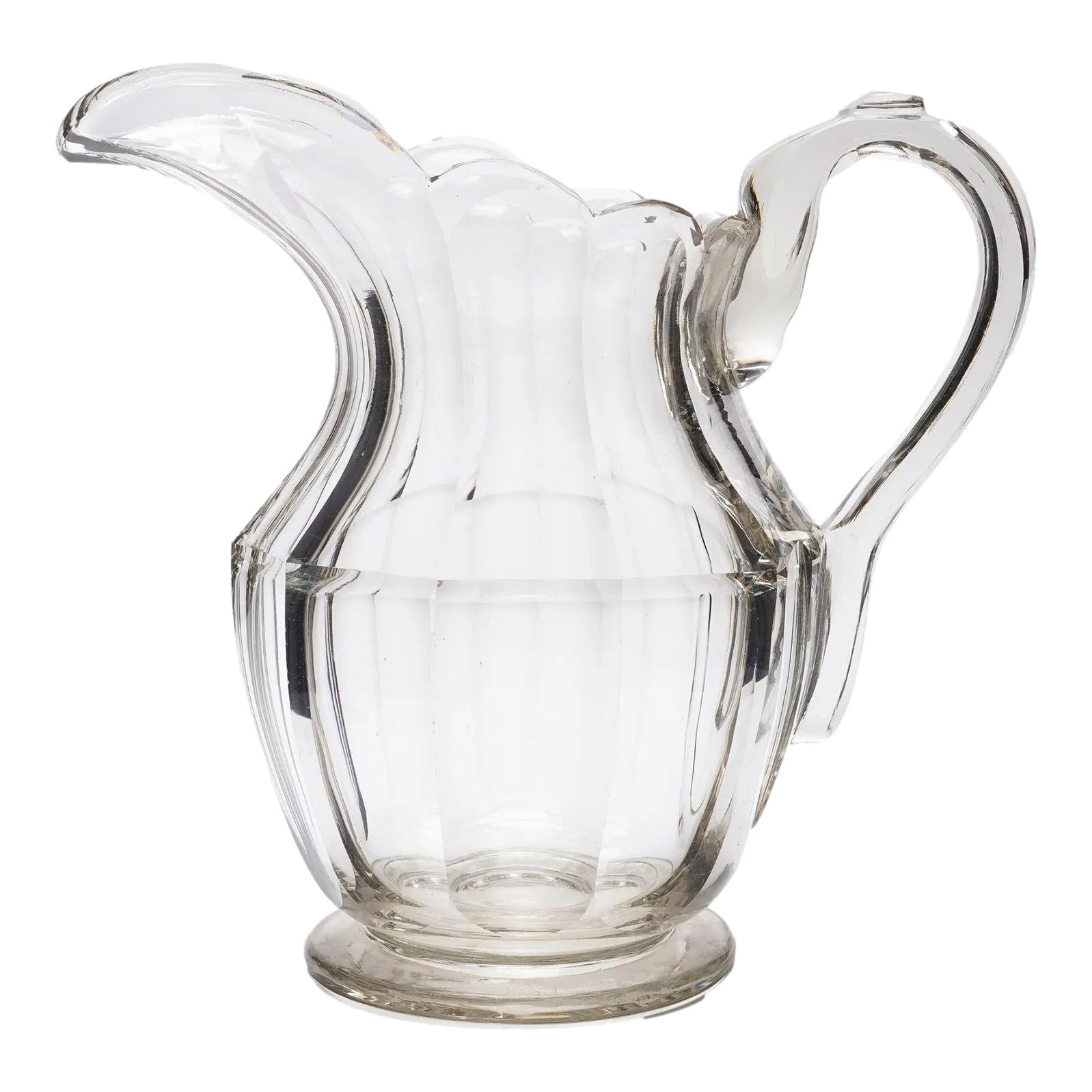 Anglo-Irish Blown & Cut Glass Pitcher, C. 1800 | Chairish