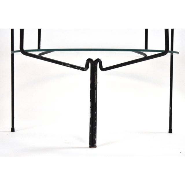 Mid 20th Century Vintage Modern Industrial Four Leg Metal Coffee Table ...