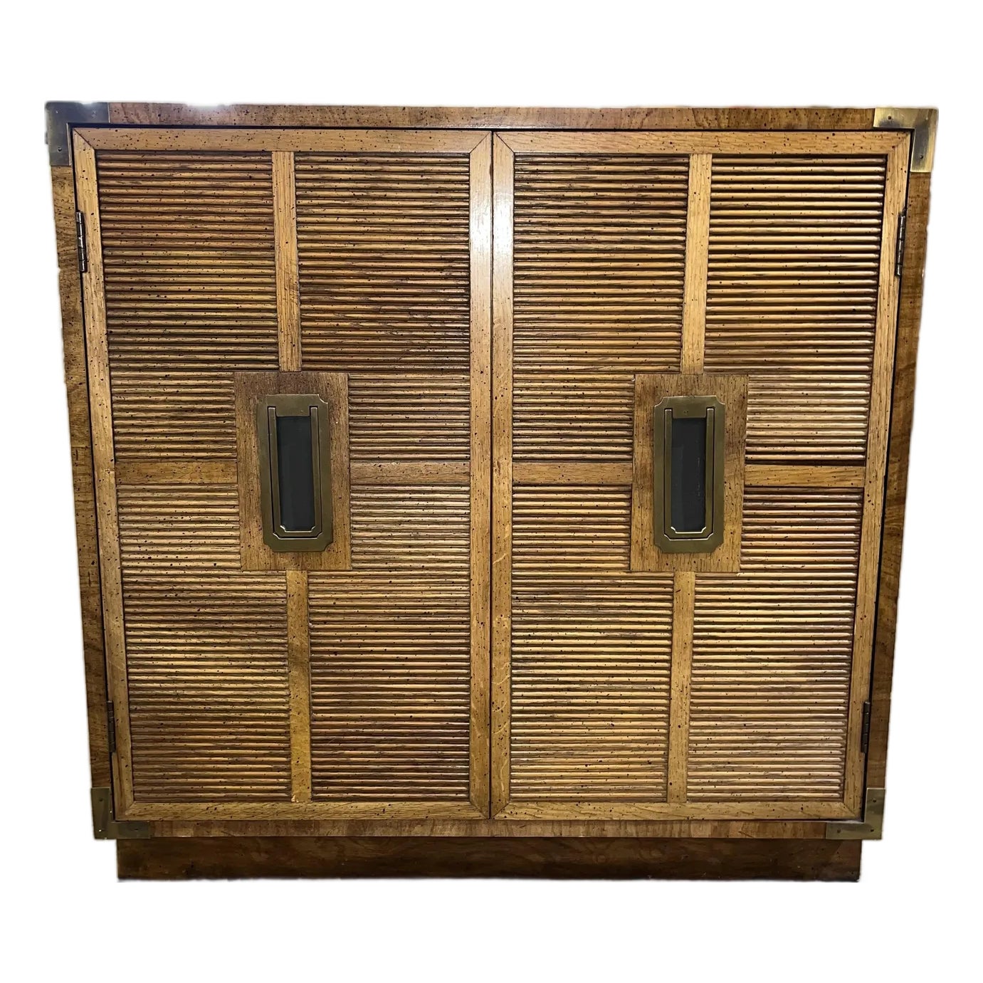 Dixie Furniture "Campaigner" 2 Door Bachelor Chest | Chairish