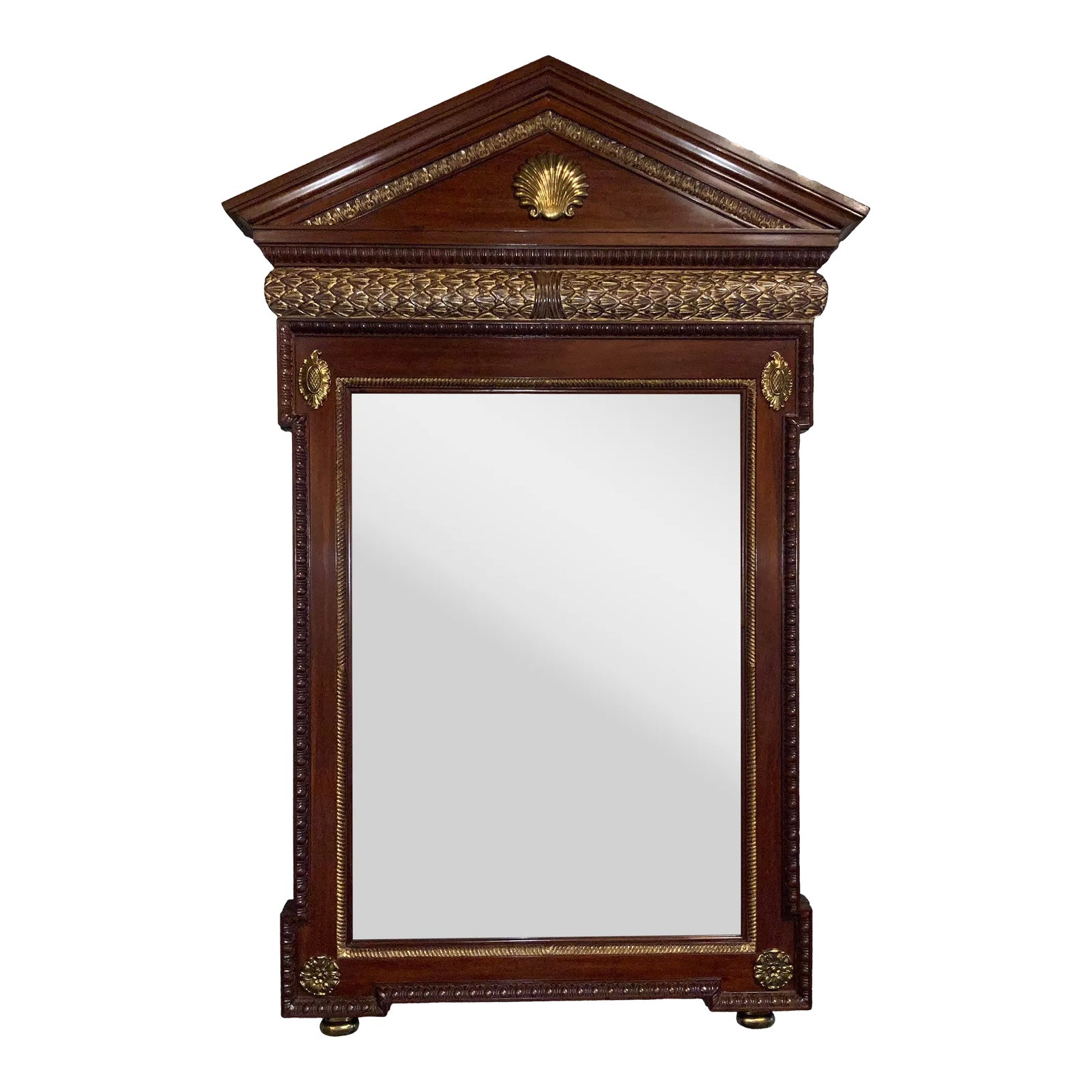 Maitland-Smith Traditional Mahogany Finished Knightsbridge Wall Mirror ...
