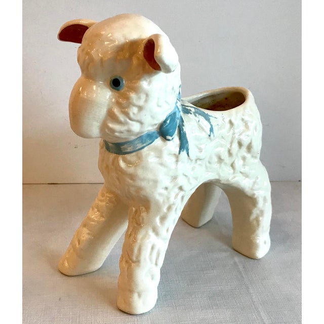 Vintage Mid Century Lamb Planters 2 White Lambs Vintage Porcelain ...