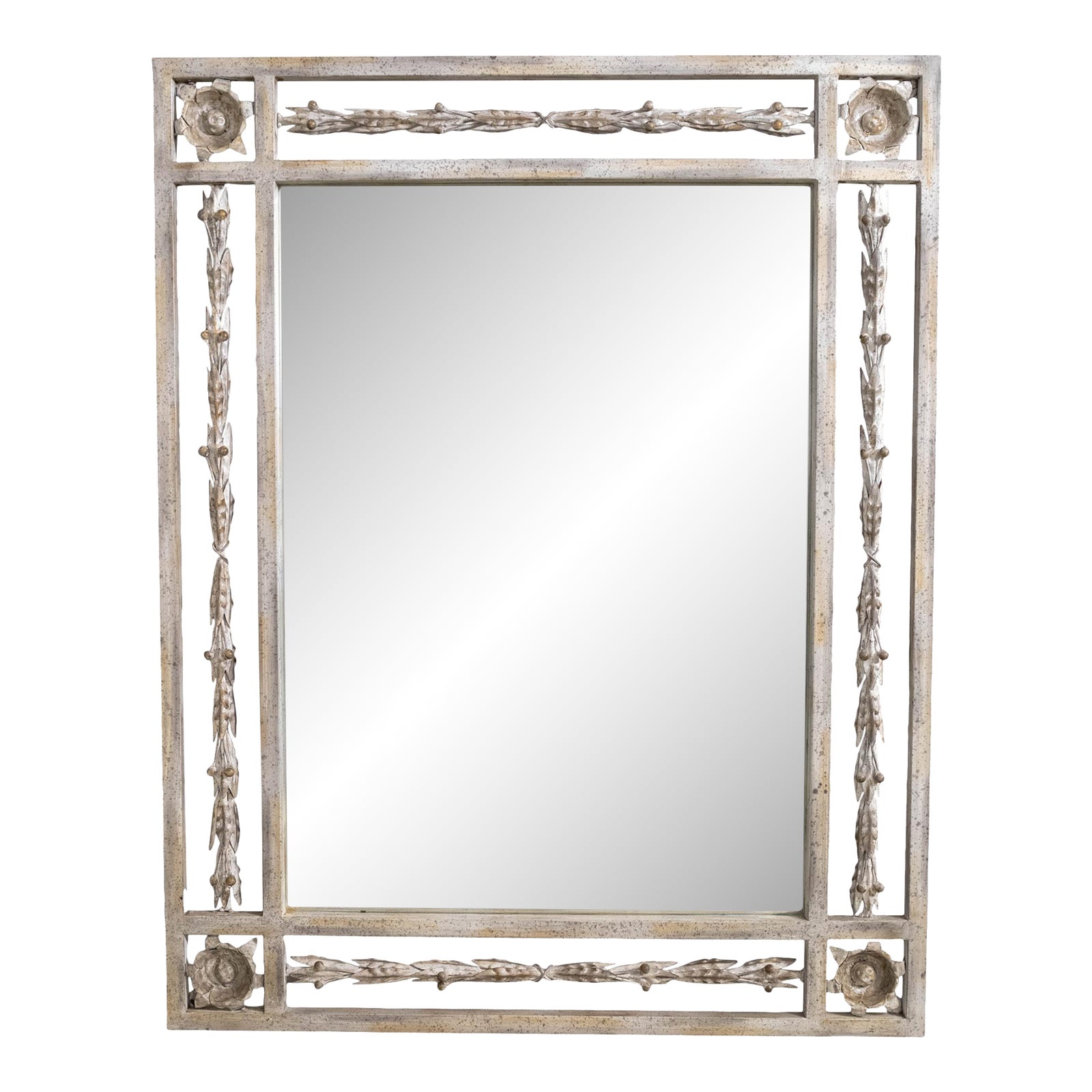 Metal Toleware Frame French Style Mirror | Chairish