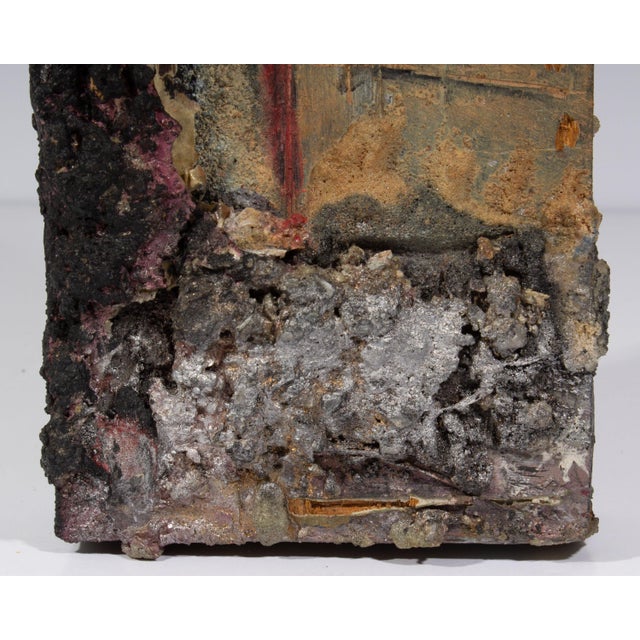 Signed “Sand Script 7” Mixed Media Assemblage by Juliet Holland | Chairish