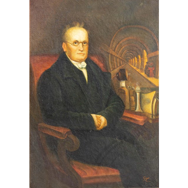 American Folk Art Portrait of Marc Isambard Brunel British Inventor ...