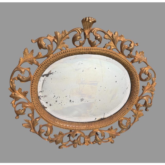 Antique Victorian Gilt Cast Metal Easel Back Vanity Dresser Mirror ...