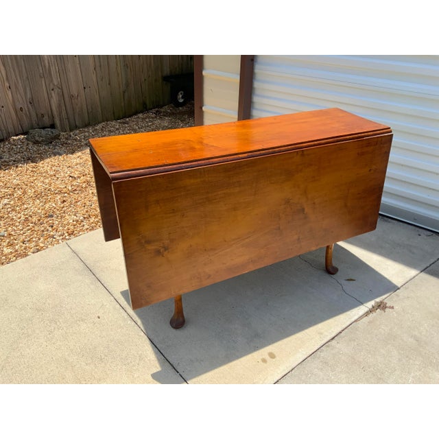 American Queen Anne Maple Drop Leaf Table | Chairish