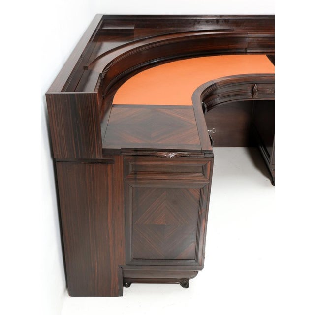 Art Deco Amsterdam School Corner Desk by Daniel Van Dorp for Reens ...