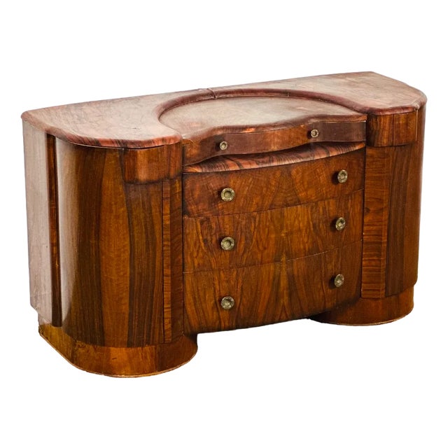 English Art Deco Dressing Table in Macassar 1930 Chairish