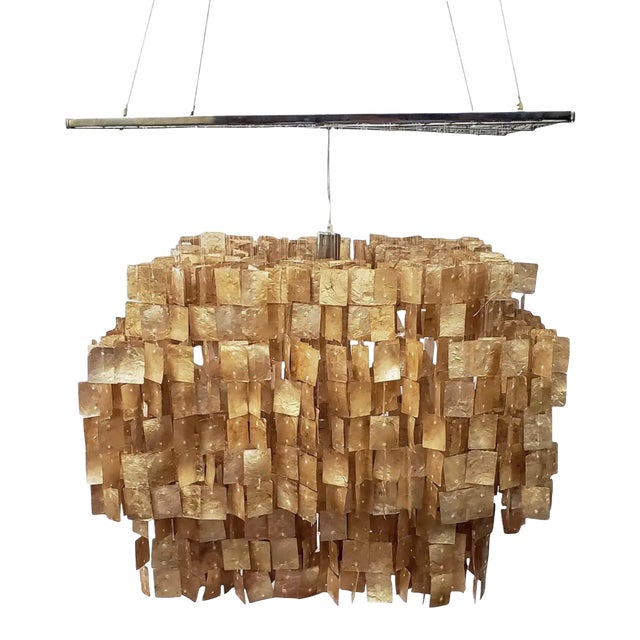 Vintage Capiz Shell Chandelier | Chairish