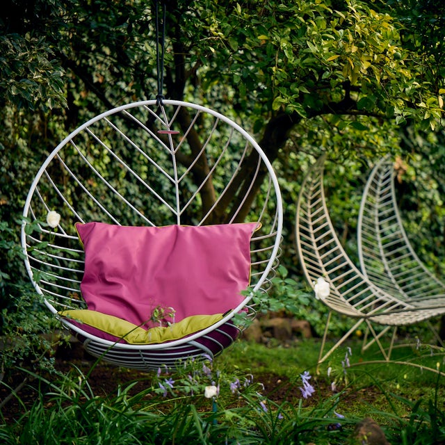 Modern Steel Bubble Hanging Chair | Chairish