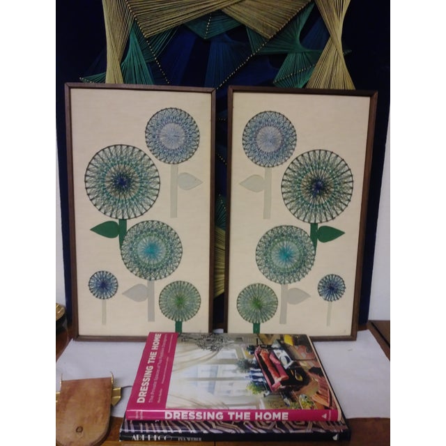 Vintage 60s Mid Century String Symmography Art - a Pair | Chairish