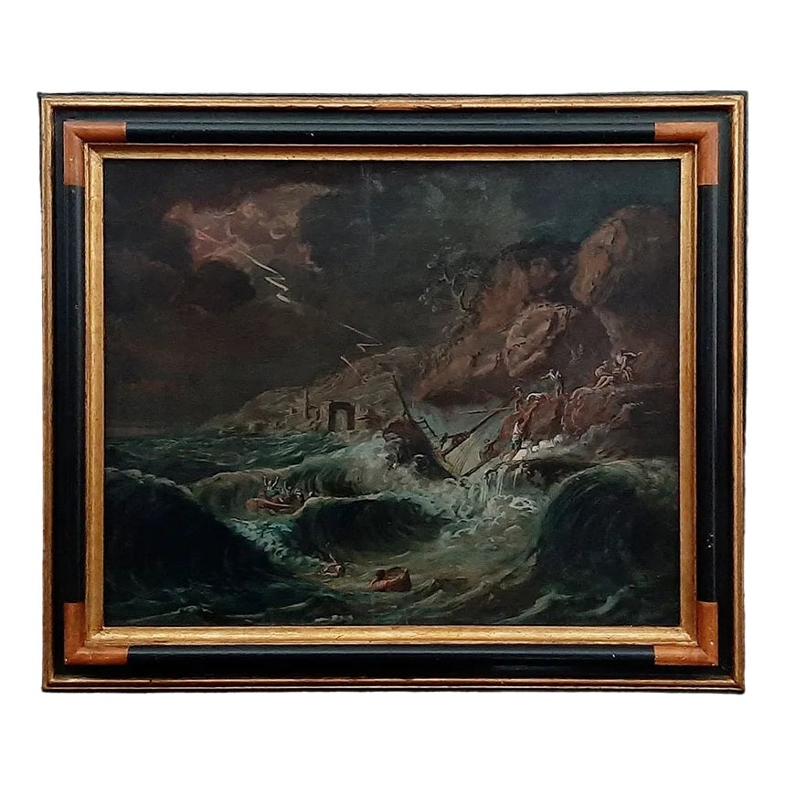 Claude Joseph Vernet, Storm, 1700s, Oil on Canvas | Chairish