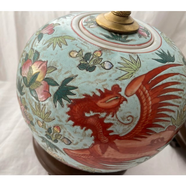 Vintage Chapman Porcelain Ginger Jar Lamps, a Pair | Chairish