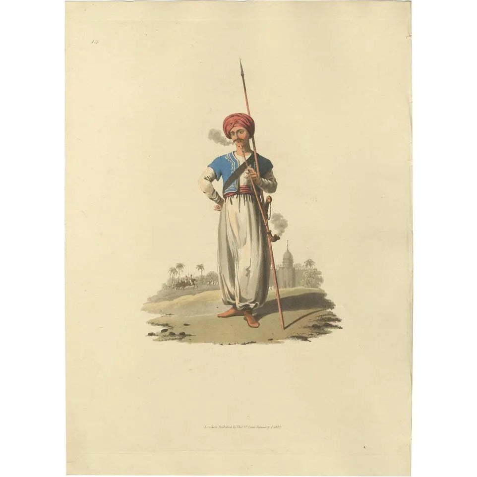 Grand Seignior in the Military Costume of Turkey, 1818, Paper | Chairish