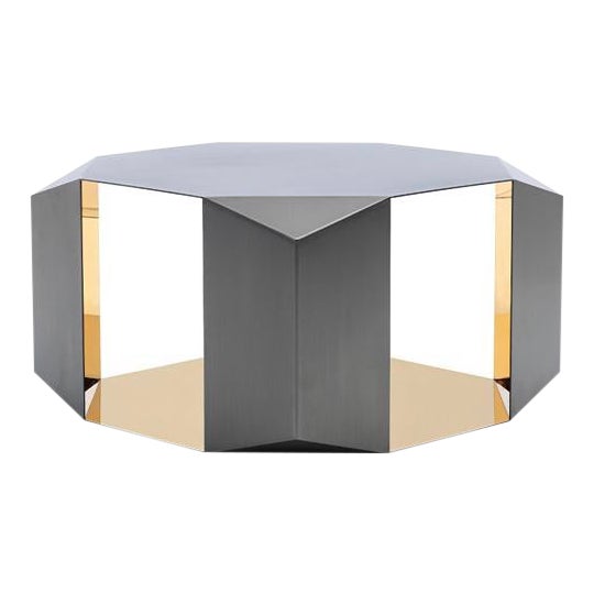 Vesta Amara Gold Finish Coffee Table | Chairish