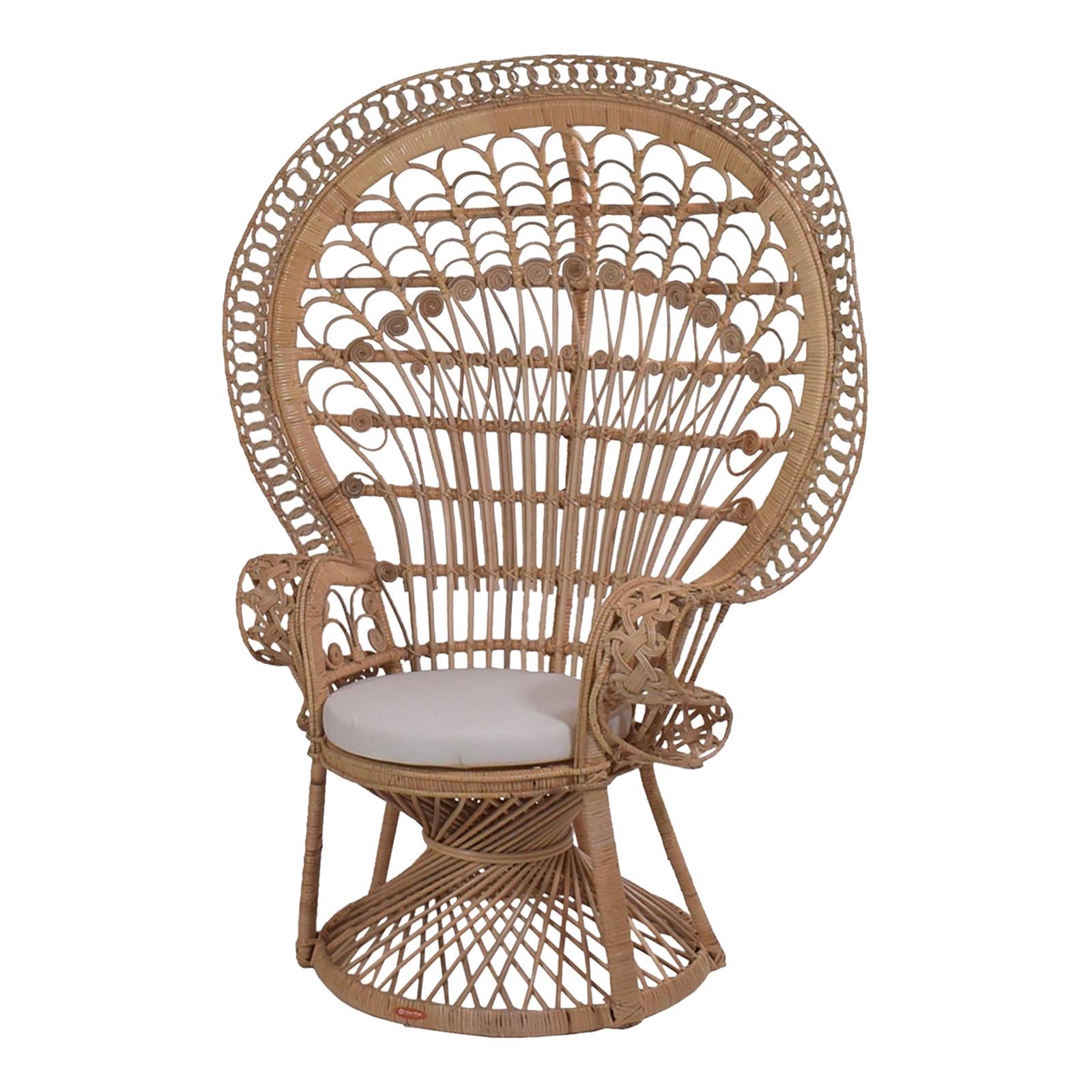 Contemporary Tan Peacock Chai | Chairish